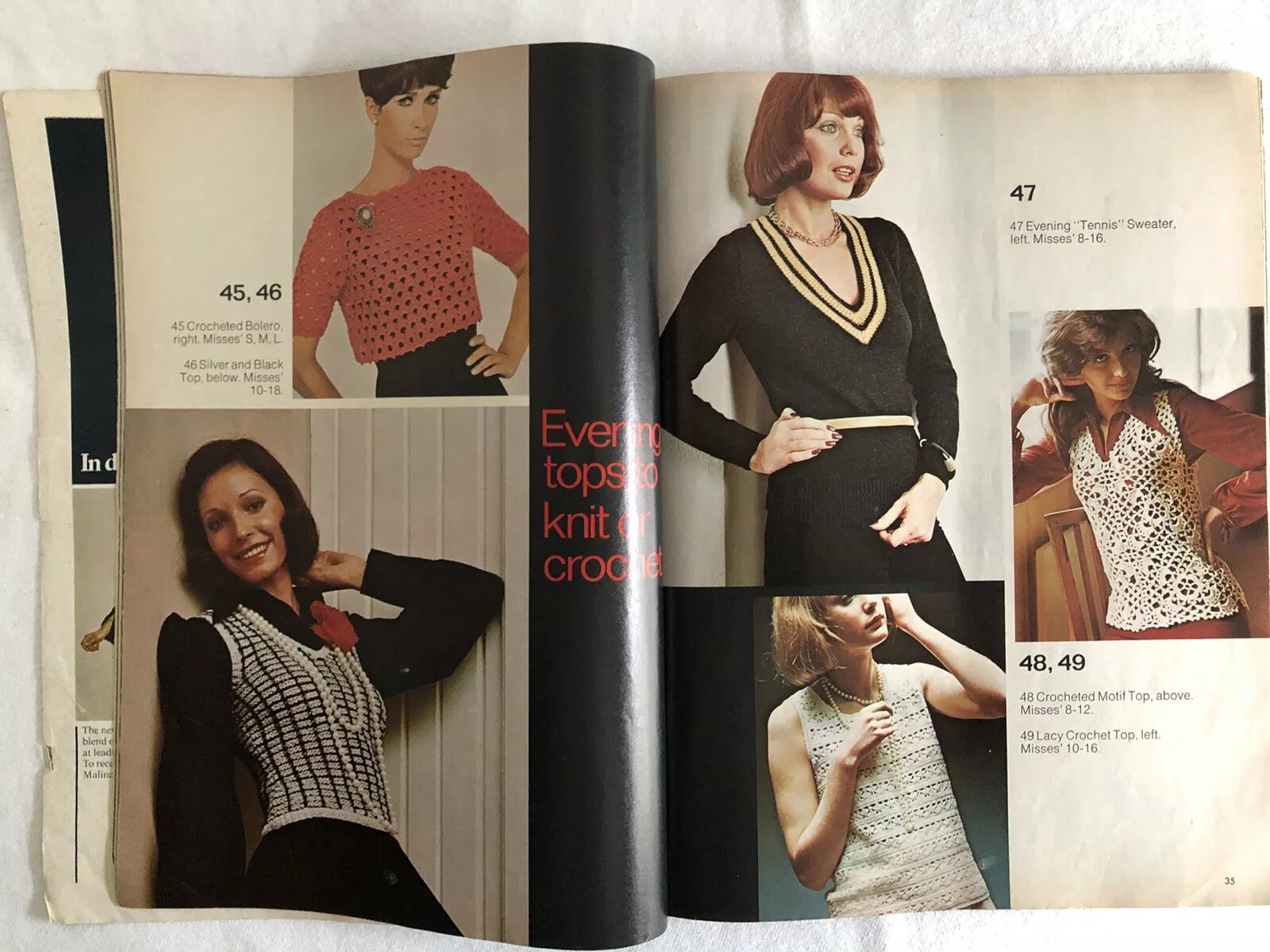 Vintage 1973 101 Sweaters Crochet & Knitting Patterns Women's Day #7 | eBay