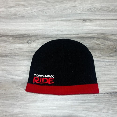 Tony Hawk Ride Beanie Hat Cap Black Red Acrylic Knit Winter Warm ...