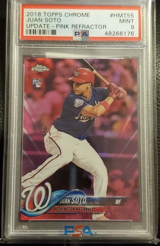 2018 Topps Chrome Update - Pink Refractor #HMT55 Juan Soto (RC) PSA 9 ...