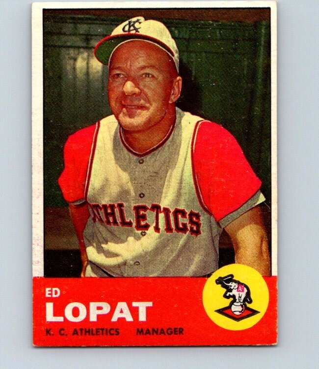 1963 TOPPS BASEBALL #23 ED LOPAT NRMT KV | eBay