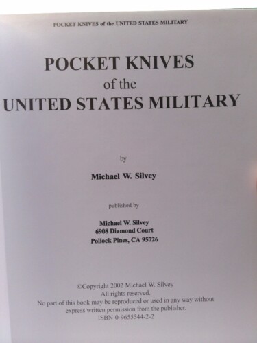 Pocket Knives of the United States Military (1st Ed) by Michael W ...