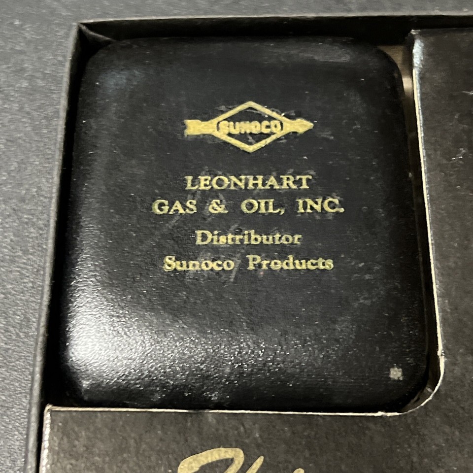 Vintage 1950s Sunoco Gasoline Oil His & Hers Key Case Set Leonhart | eBay