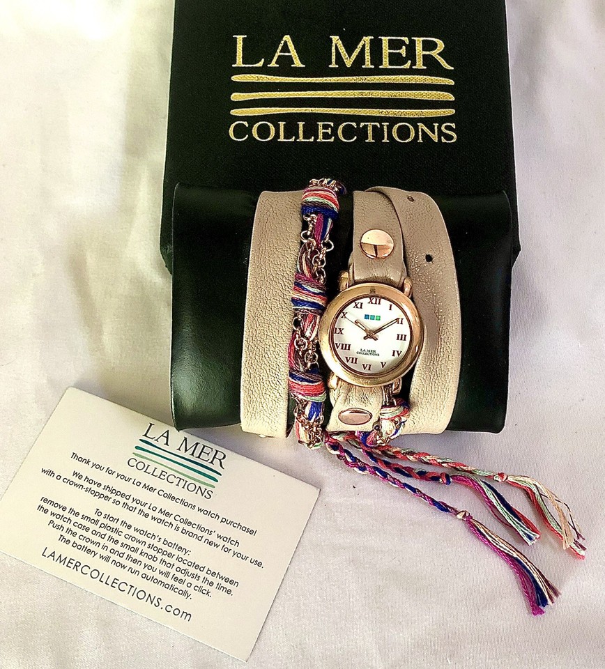 La Mer Collections Specialty Multi Chain Wrap Fuschia Friendship Watch ...