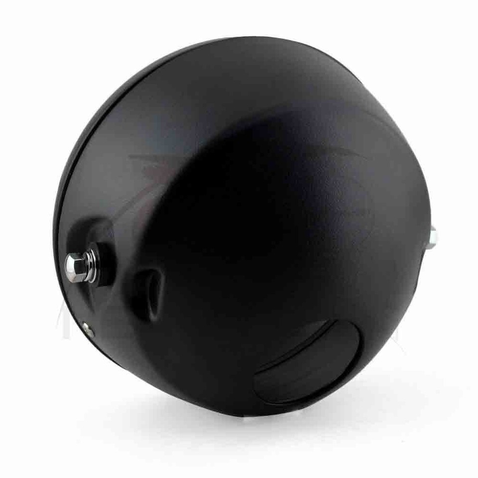 7" Motorcycle Headlight Black Housing Headlamp Light Bulb Bucket For ...