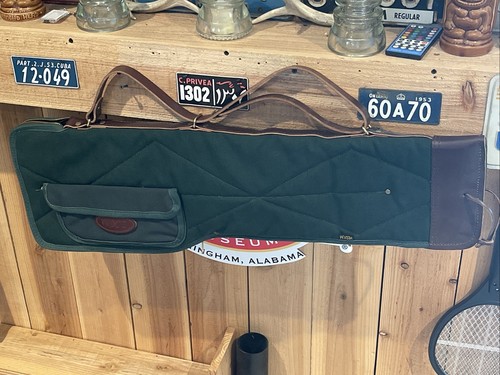 Vtg BOYT Harness Company Takedown Canvas Leather Gun Case Quilted ...