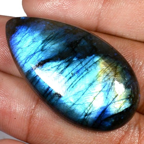 53.30 Cts 100% Natural LABRADORITE Blue Flash Cabochon 24 x 43 mm ...