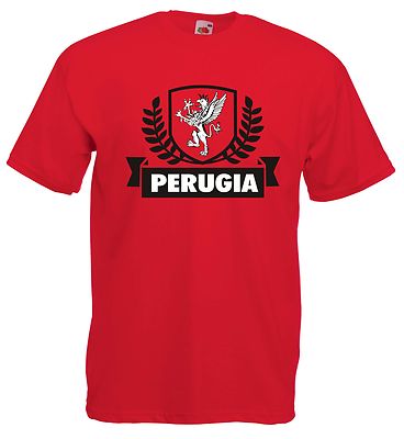 T-shirt Maglietta J1273 Perugia Stemma Città Italia Grifone Ultras ...