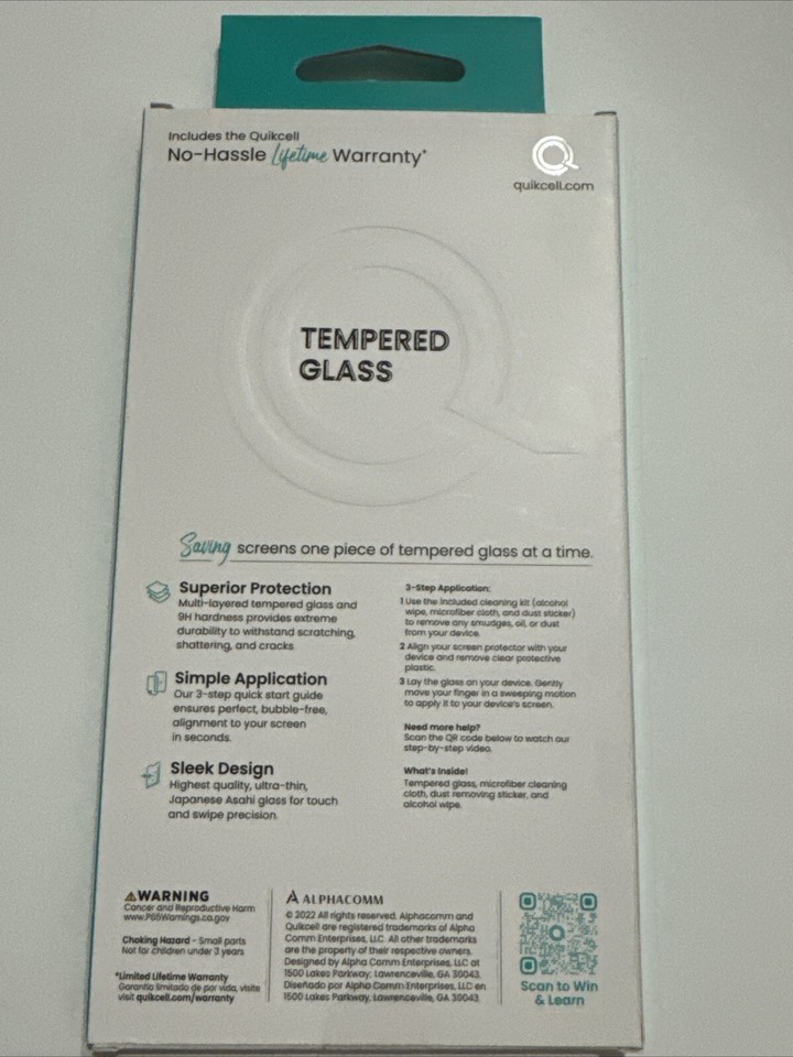 Quickcell Premium Tempered Glass Screen Protector For Cricket Ovation 3 ...