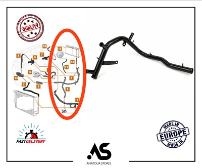 METAL WATER PIPE FOR VW TRANSPORTER CARAVELLE T4 1.9 TDI AAC-ABL ...