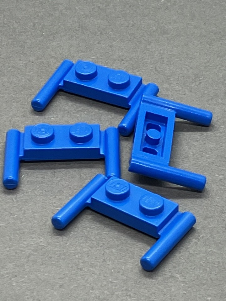 LEGO Part 3839 Plate Modified 1x2 w/ Bar Handles Flat Ends (1pc) - Blue ...