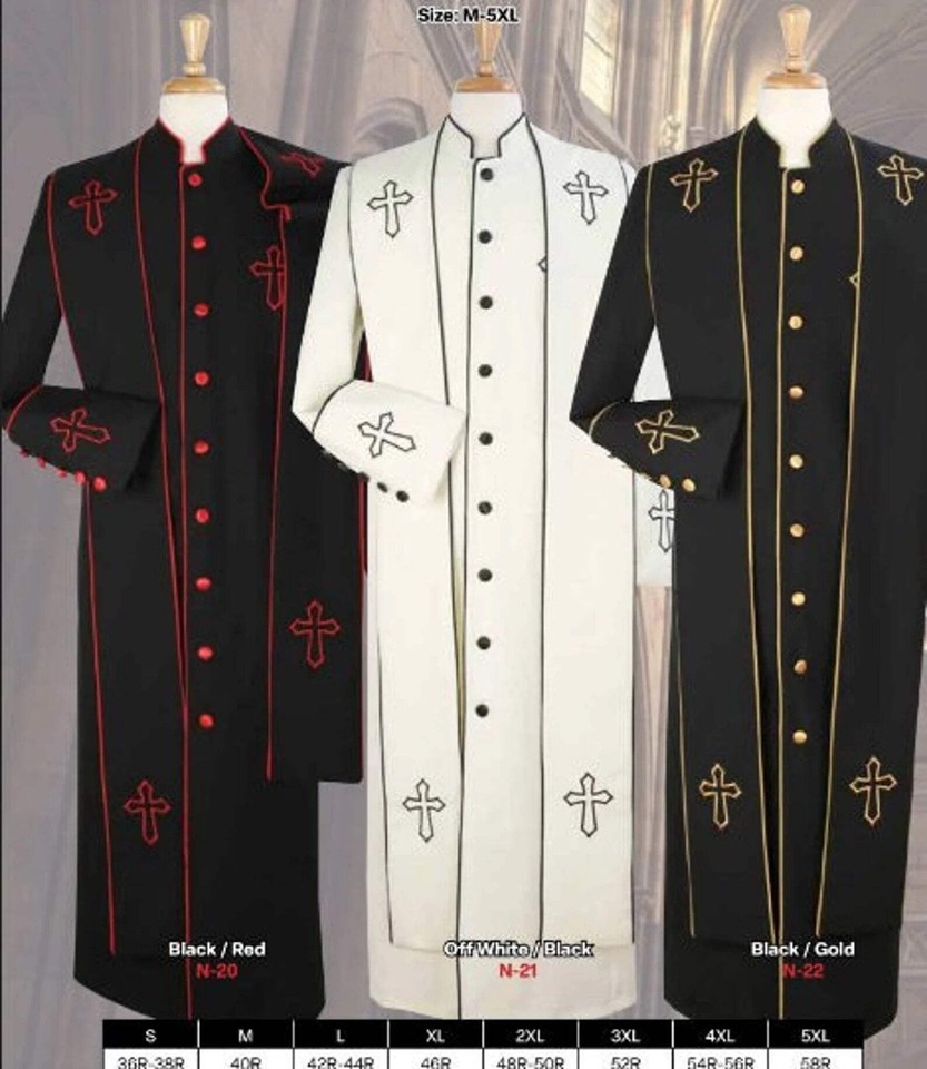 Clergy Robe Clergy wear Minister robe pastor robe cassock BLUE WITH ...