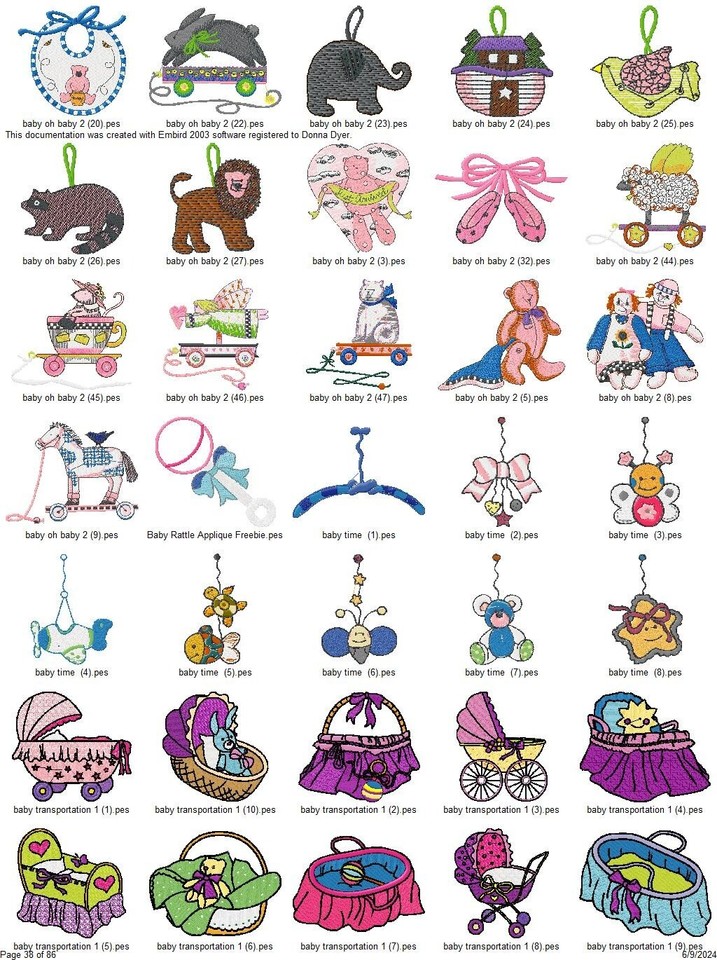3000 PLUS BABY CHILDREN DESIGNS EMBROIDERY MACHINE DESIGNS PES USB | eBay