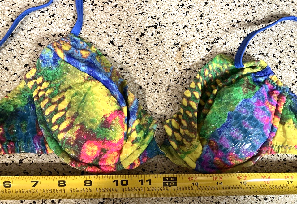 VINTAGE USA - RITCHIE SWIMWEAR - 7/8 - SHIMMERY WET LOOK WIRE PUSH UP ...