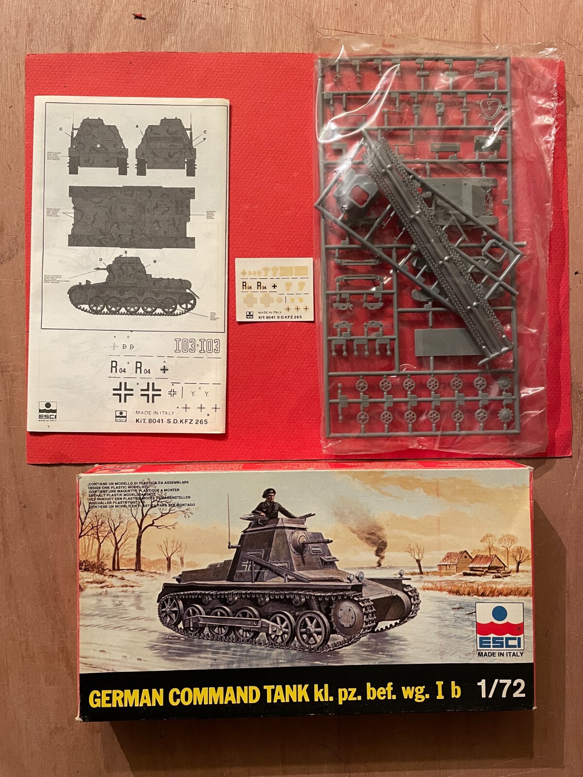 1/72 ESCI 8041: SDKFZ 265 TANK COMMAND CAR I CHAR COMMAND DAK RARE ...