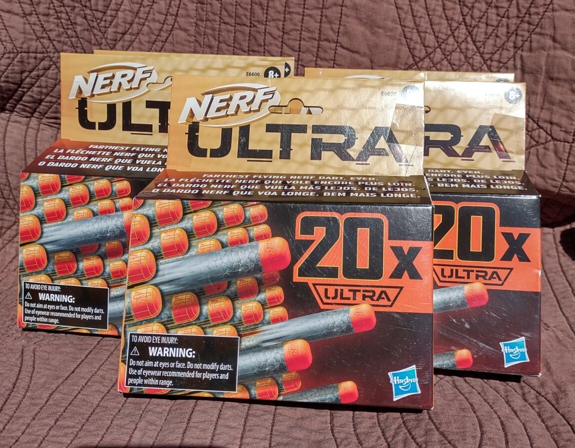 Lot Of 5 Nerf Ultra One 20-Dart Refill Packs ~ 100 Darts Total ...