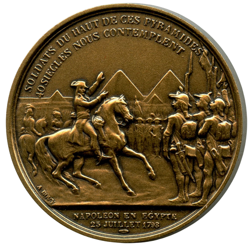 FRANCE 1798 NAPOLEON BATTLE OF THE PYRAMIDS BRONZE RESTRIKE MEDAL 41MM ...
