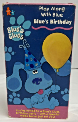Vintage Blue's Clues VHS Blue's Birthday 1998-Orange VHS Steve & Blue ...