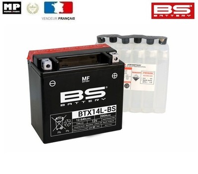 Batterie Moto BATTERY BTX14L-BS YTX14L-BS 12V 12.6 Ah 150x87x145 | eBay