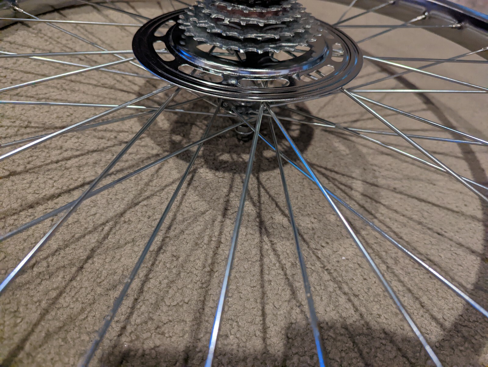 NEW CHROME 26X1.75 BICYCLE RIMS,FRONT & REAR 5 SPEED CLUSTER,36 SPOKE ...