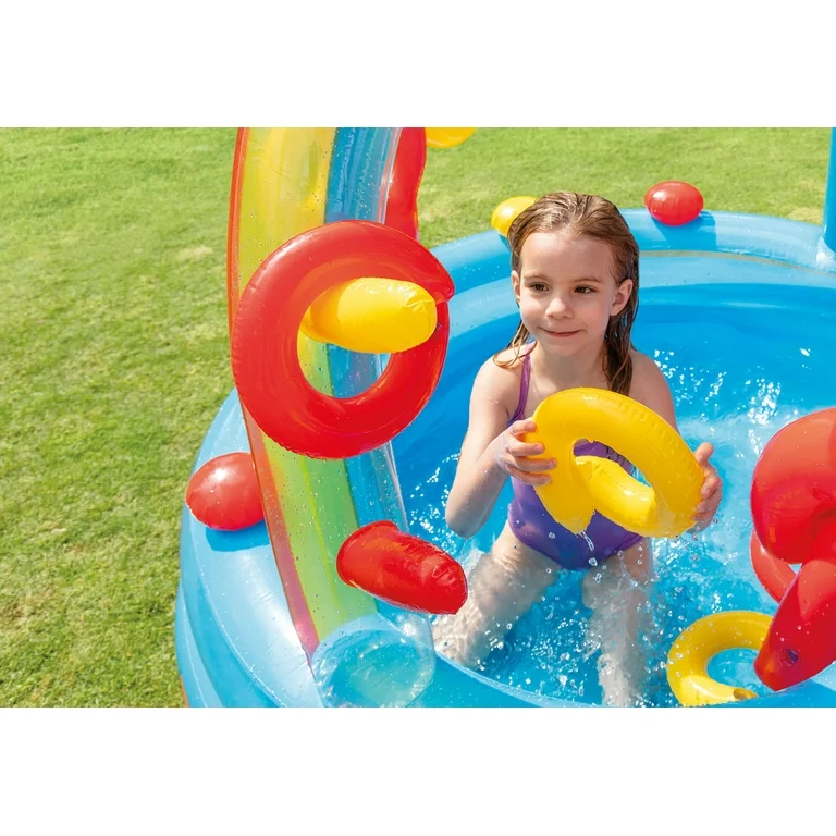 Intex 57453EP Inflatable Rainbow Ring Play Center for sale online | eBay