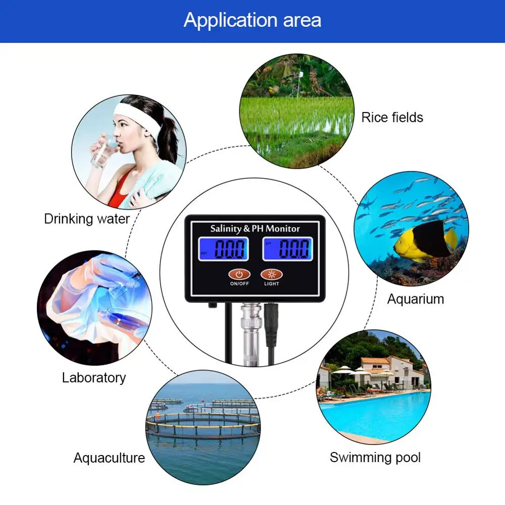 Pool Salt Tester Buy CIZTADA PH Meter And Salinity Meter Combo For ...