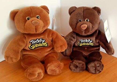 2 TEDDY GRAHAMS BEARS Chunky Chocolate & Spicey Cinnamon Great Stocking ...