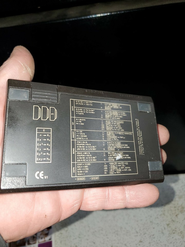 Vtg Hewlett Packard HP-12C Financial Programmable Calculator + Handbook ...