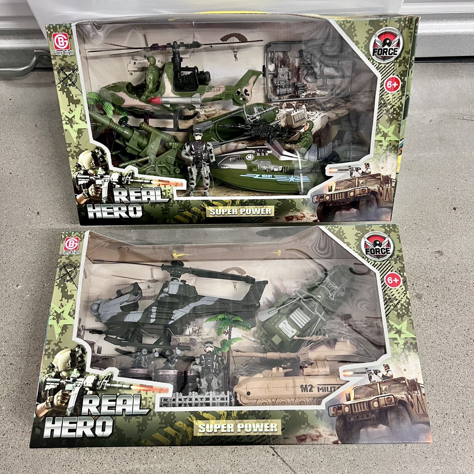 Lot Of 2 REAL HERO Super Power Figures Mission & Force W/ Accessories ...