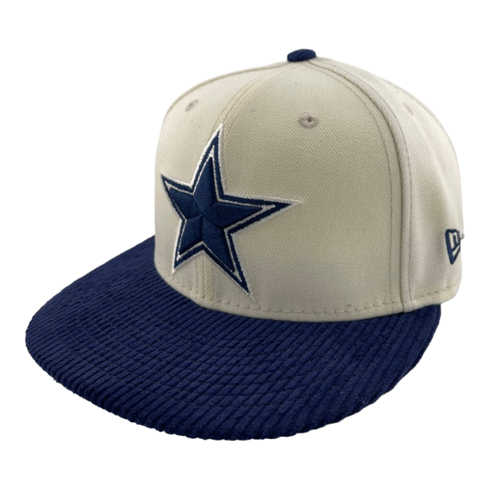New Era Dallas Cowboys Custom Corduroy Brim Cream Side Patch 59FIFTY ...