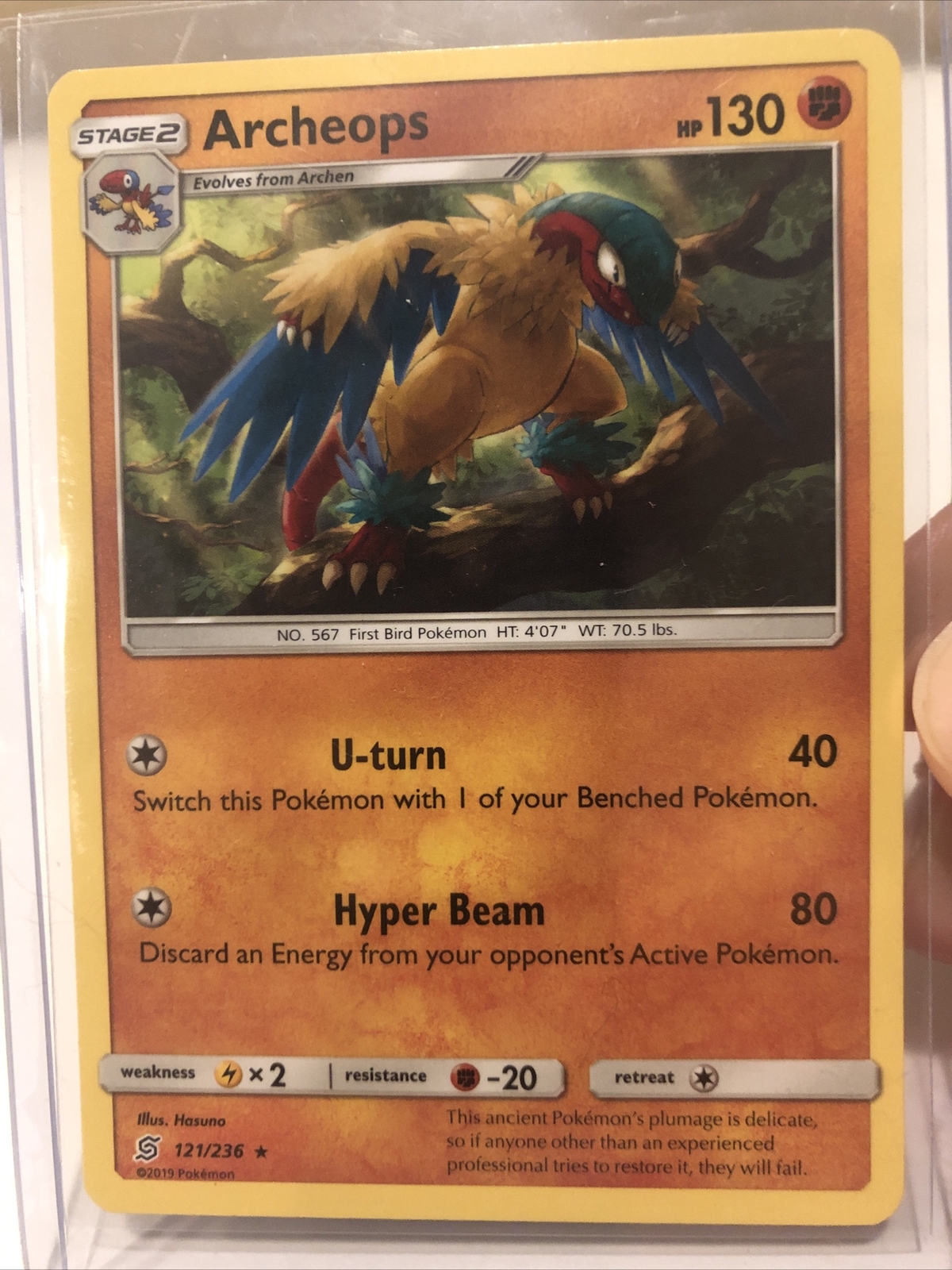 Pokémon TCG Archeops Unified Minds 121/236 Regular Rare for sale online ...
