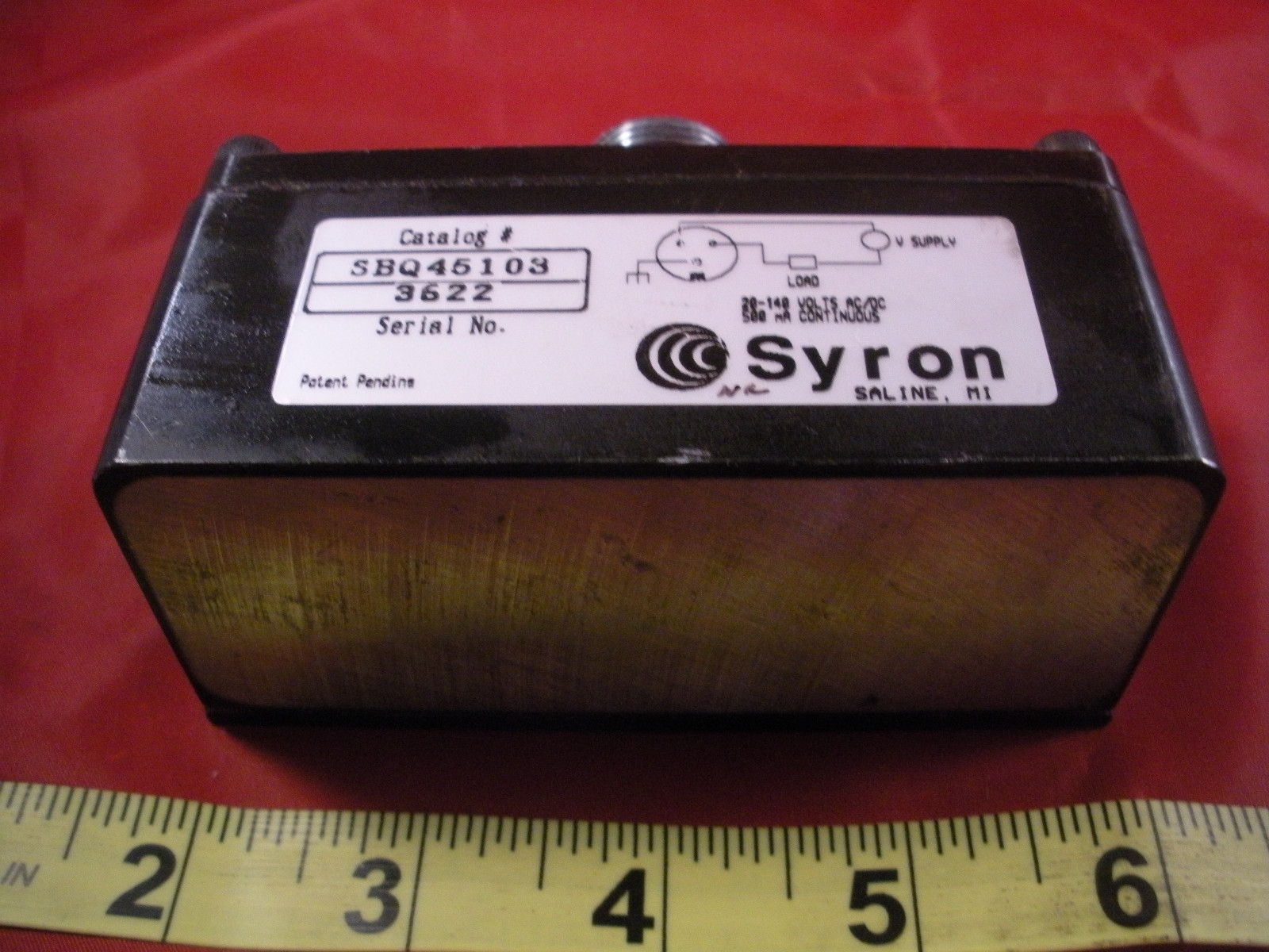 Syron SBQ45103 Bar Sensor Connector 20-140v ac/dc 500mA continuous 3 ...