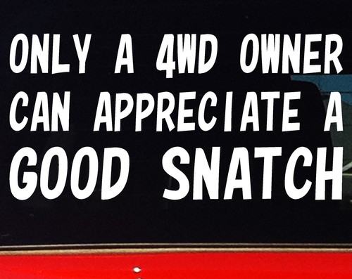 GOOD SNATCH 4x4 Stickers Aussie BNS 4WD ute Funny 200mm | eBay Australia