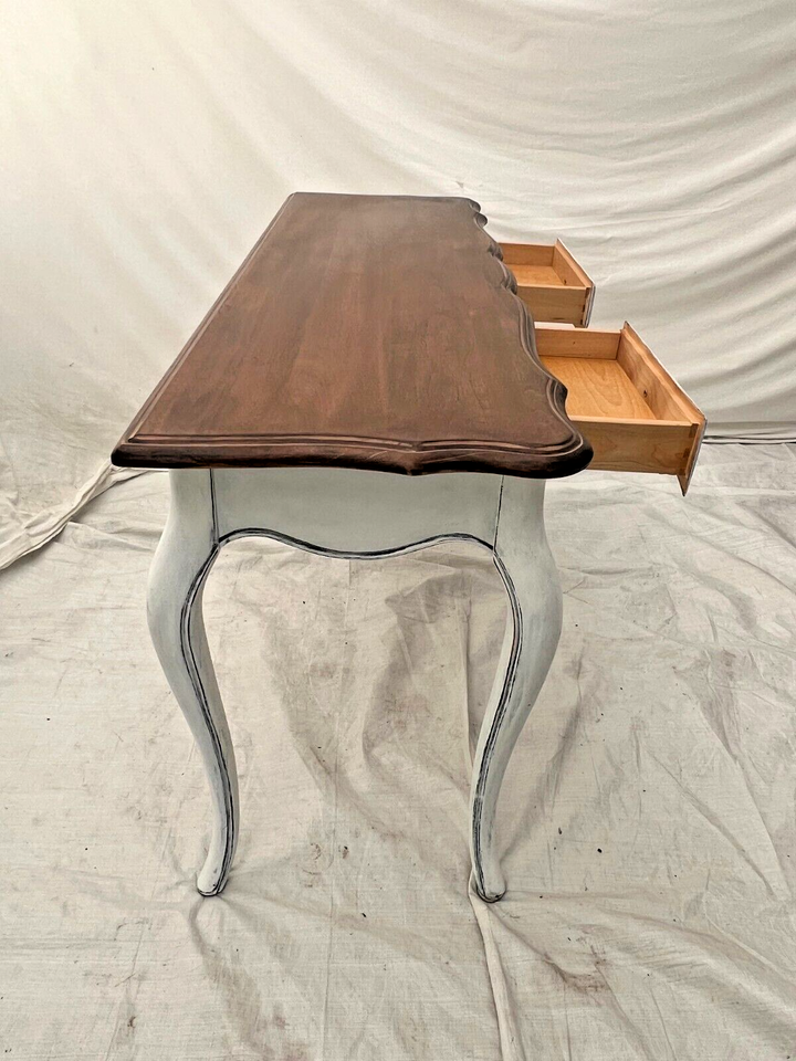 Ethan Allen Sofa Table Console French Country Factory Painted ...