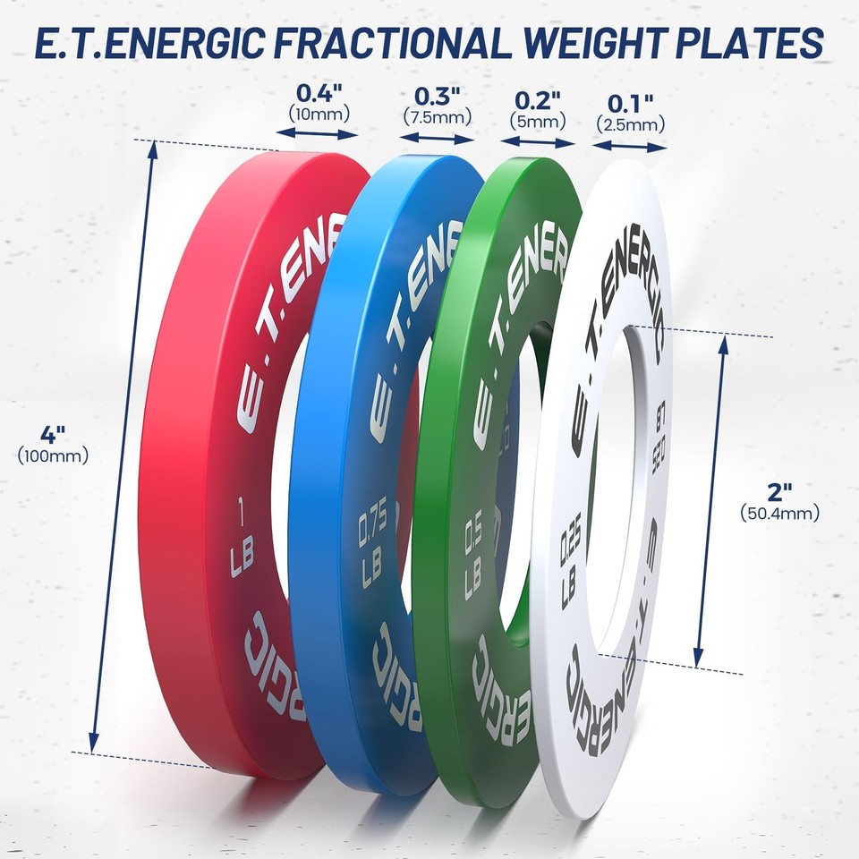 Fractional Weight Plates Set, Odorless Micro Weight Plates for Olympic ...