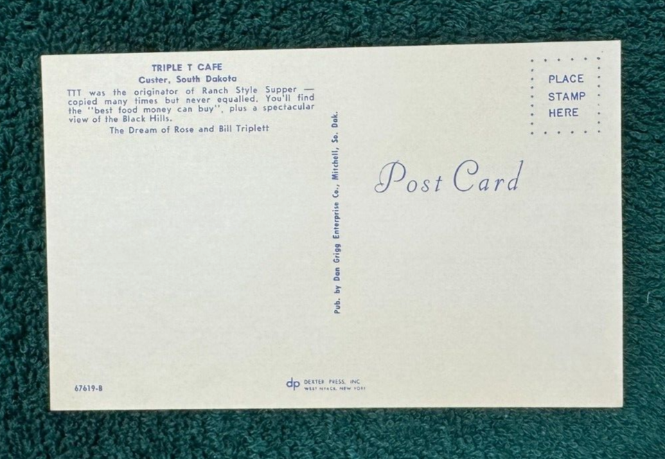 Postcard ~ 4470 ~ Triple T Cafe ~ Custer ~ South Dakota ~ UNMAILED | eBay