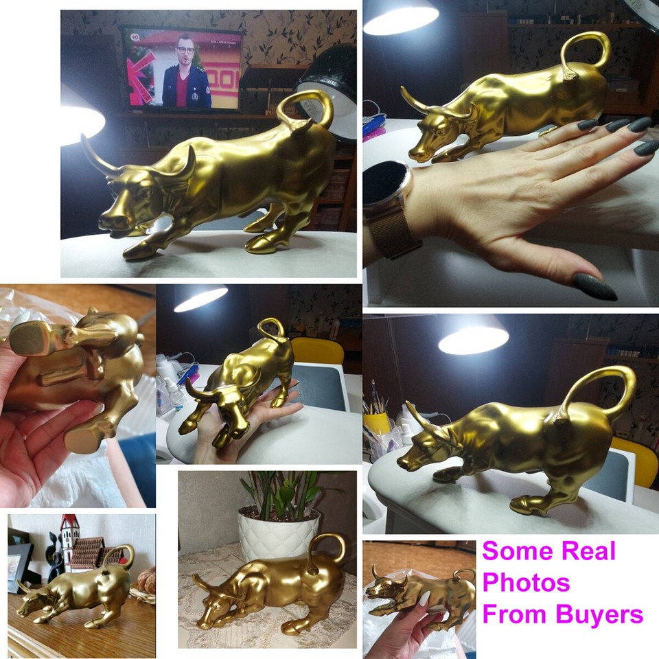 Miami Bitcoin Bull Statue Wall Street Bull Figure Model OX Home Desk ...