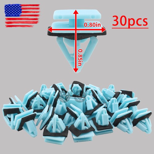 30 Pcs Blue Nylon Rocker Panel Molding Clips Sealer Fits Hyundai ...