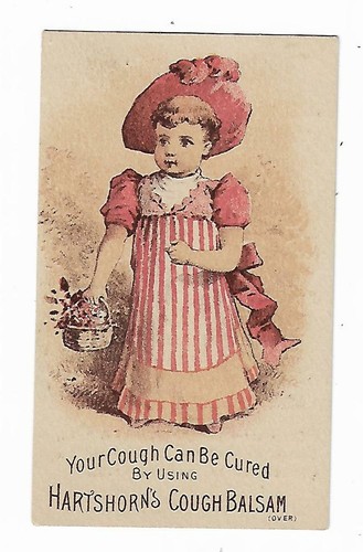 Trade Card Medicine Hartshorn's Cough Balsam Cure Honey Hartshorn & Son ...