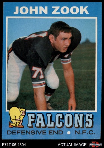 1971 Topps #166 John Zook Falcons Kansas 5 - EX | eBay