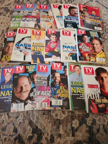 Lot of 18 NASCAR TV Guide Magazines 1997-2000 #39 | eBay