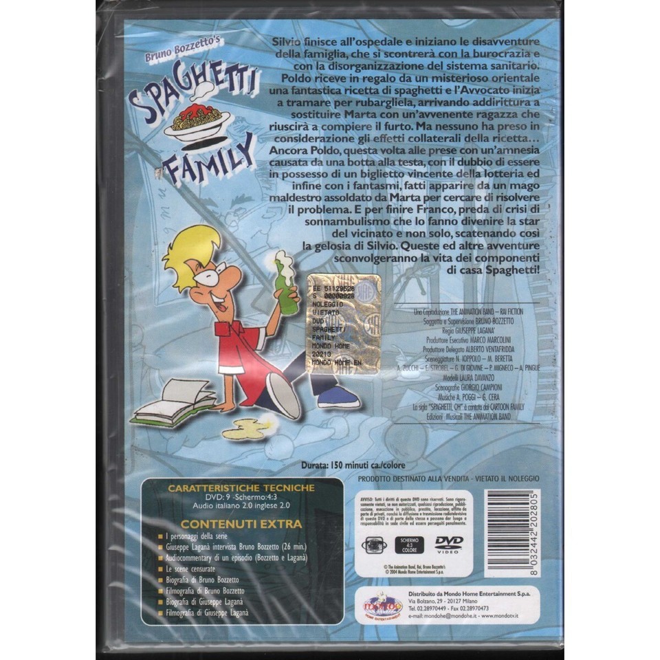 Spaghetti Family, Disc 03 DVD Giuseppe Lagana/Sealed 8032442202805 | eBay