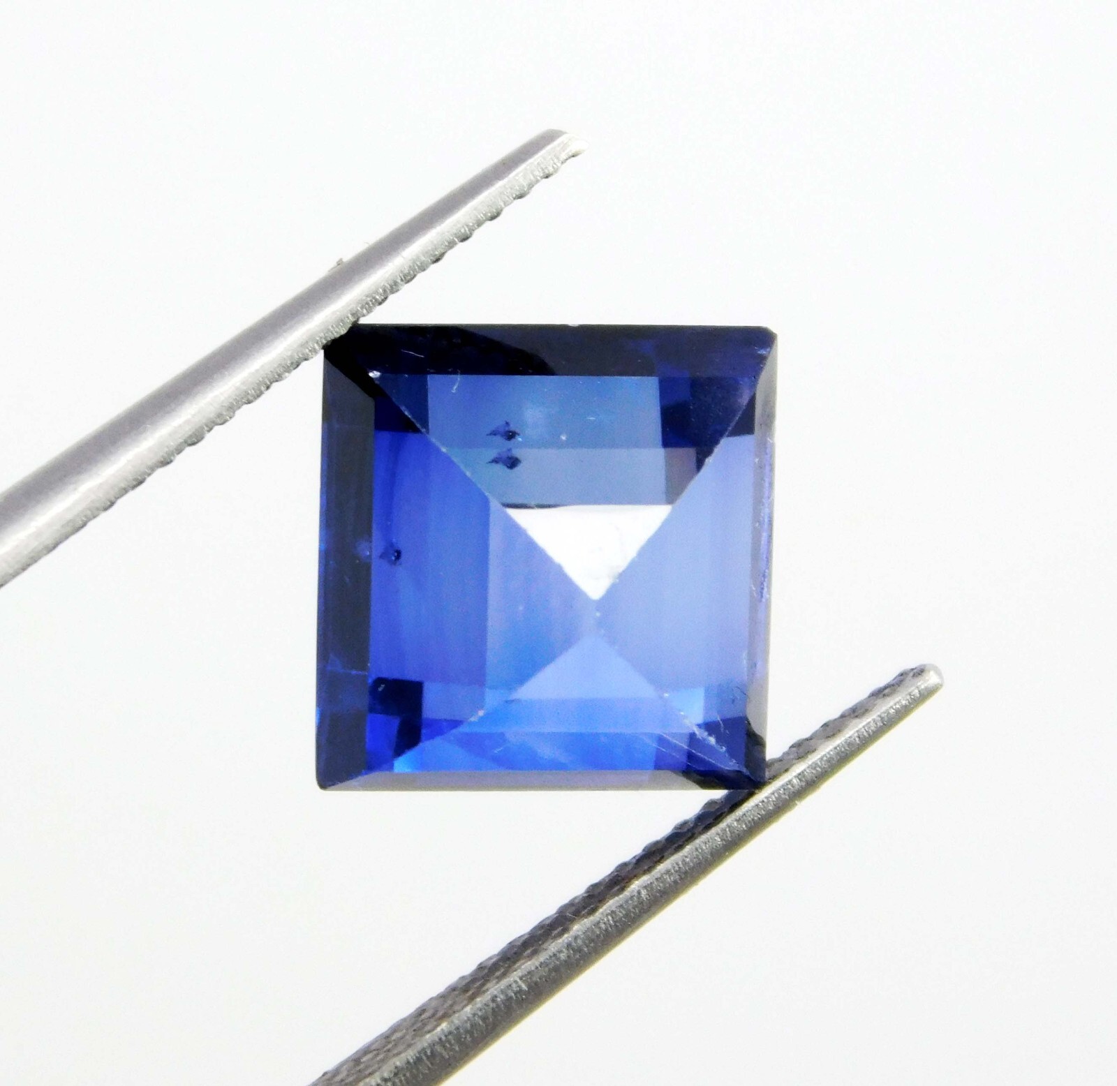 Natural 9.00 Ct California Blue Rare Benitoite Princess Cut CERTIFIED ...