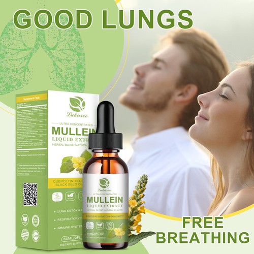 Mullein Leaf Extract Organic Lung Cleanse Drops for Lung Health Natural ...