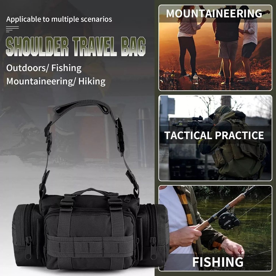 Mens Backpack Tactical Sling Shoulder Bag Molle Travel Chest Pack ...