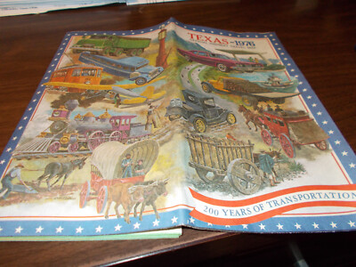 1976 Texas State-issued Vintage Road Map / Nice Cover Art | eBay