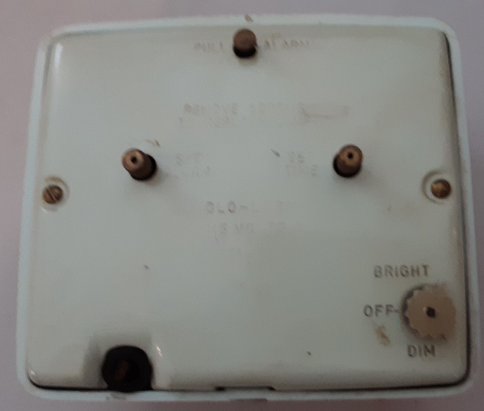 Vintage Westclox S7-J Green Glo-Larm Electric Clock FOR REPAIR OR PARTS ...