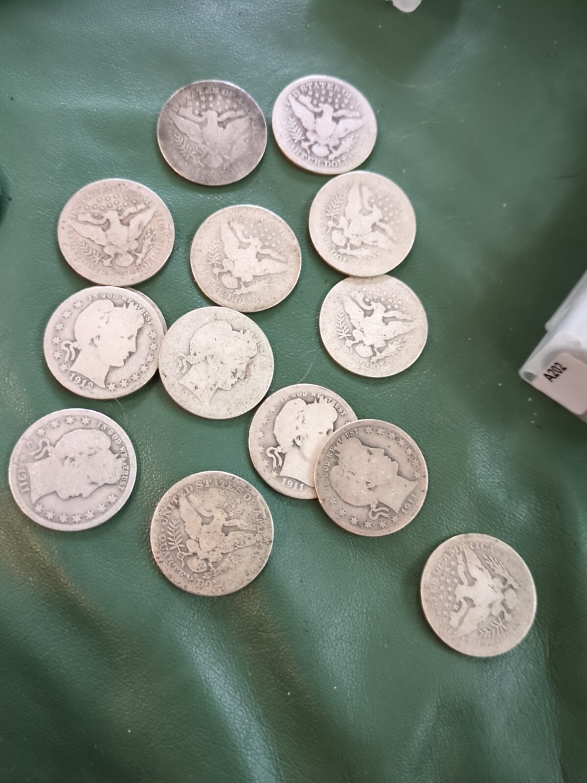 1/2 Roll Of Barber Quarters 90% Silver Cull to AG 1892-1916 Date/Mint ...