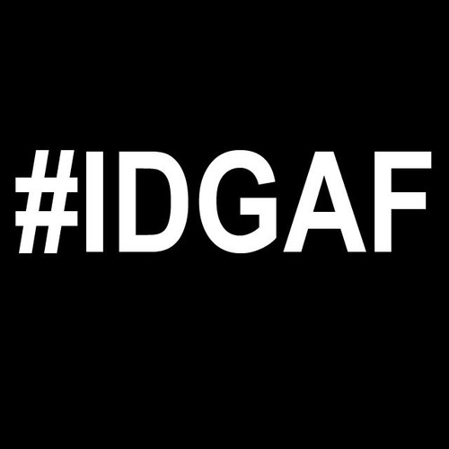 IDGAF I DON'T GIVE A F* Vinyl Decal Sticker Car Truck SUV Window | eBay