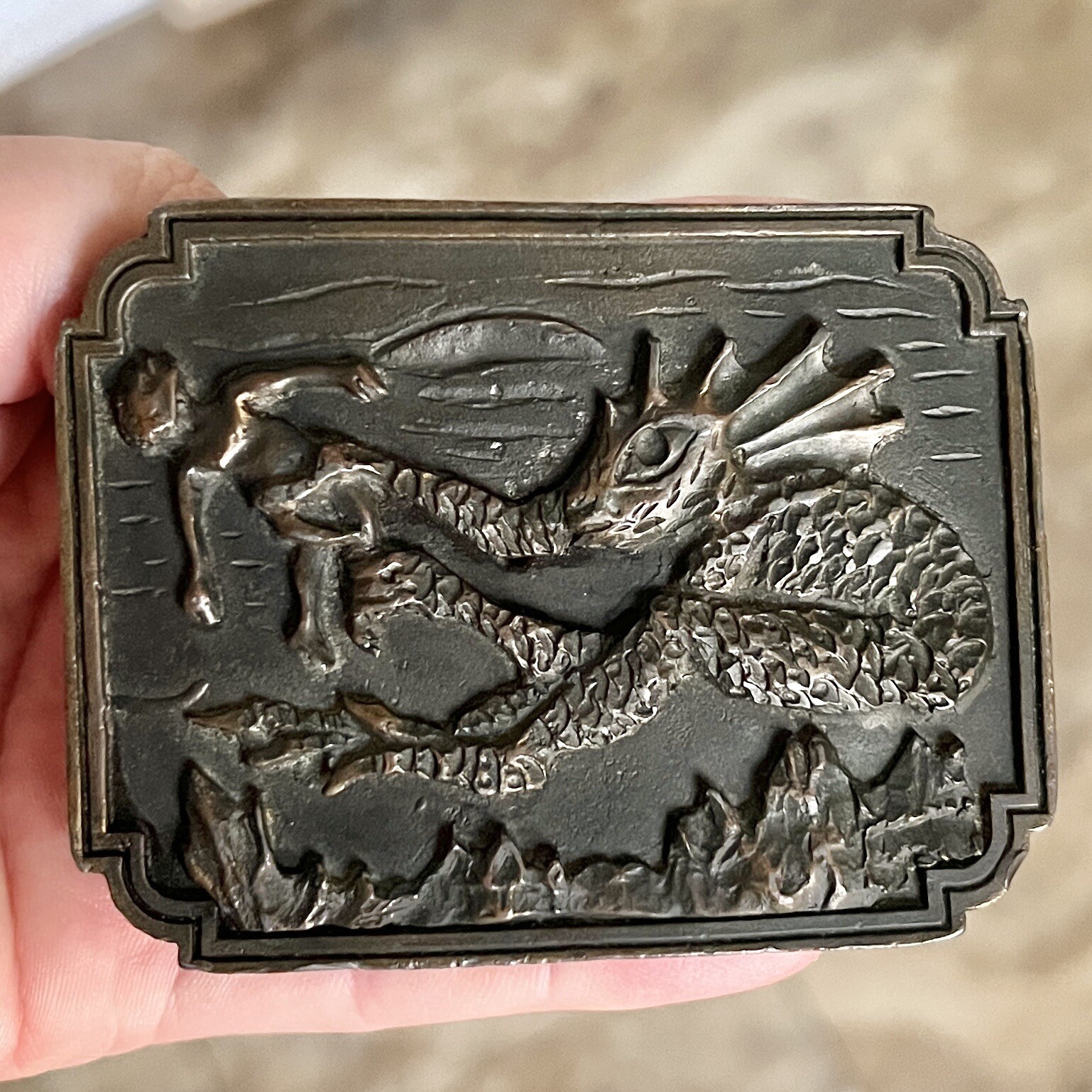 VTG 1978 InStyle Alien Abduction Sci Fi Belt Buckle N… - Gem