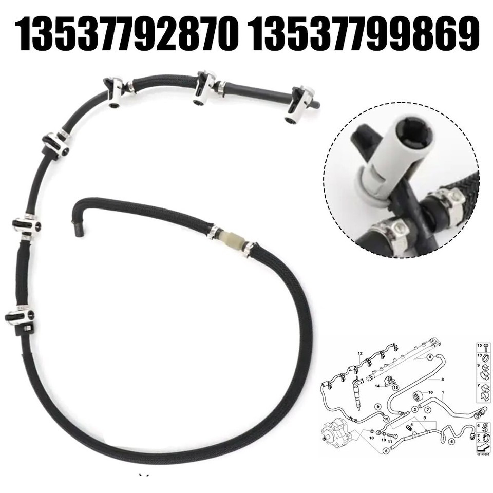 Fuel return Line Hose Pipe For BMW M57 3 5 6 7 X3 For X5 13537792870 ...